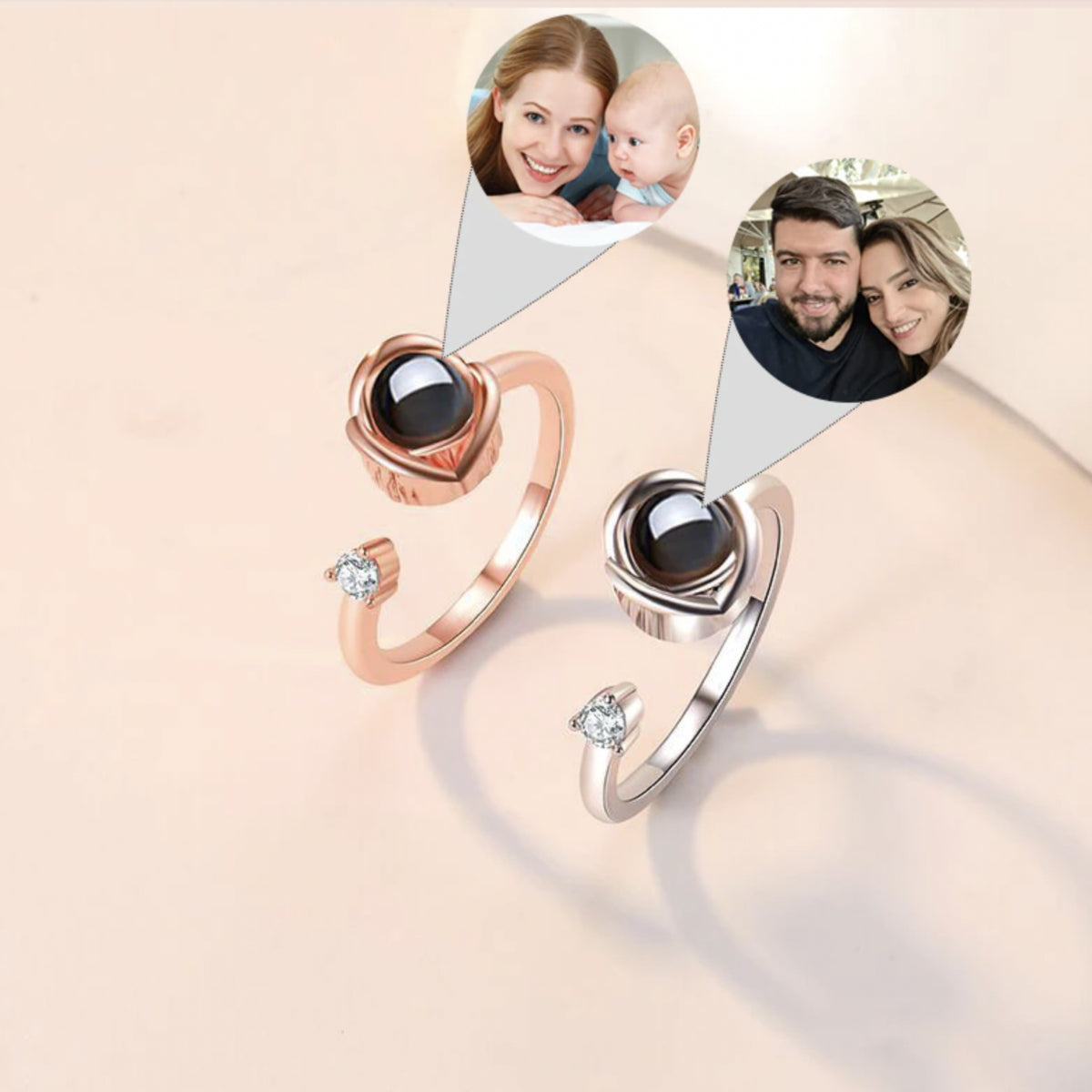 Personalisierter Foto Ring – Liebeselement.com